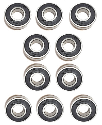 (Qty.10) 6001-2RS two side rubber seals bearing 6001-rs ball bearings ...