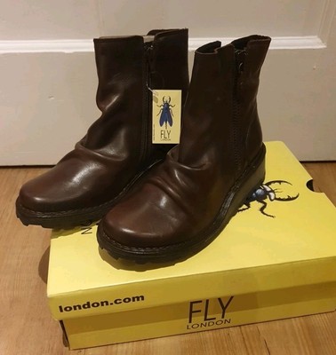 NEW Fly London Brown Mon Boots Size 5 (38) | eBay UK