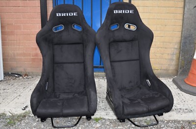 2x Large size Bride MR Suede Black. Fibre glass back. Bucket seats ...