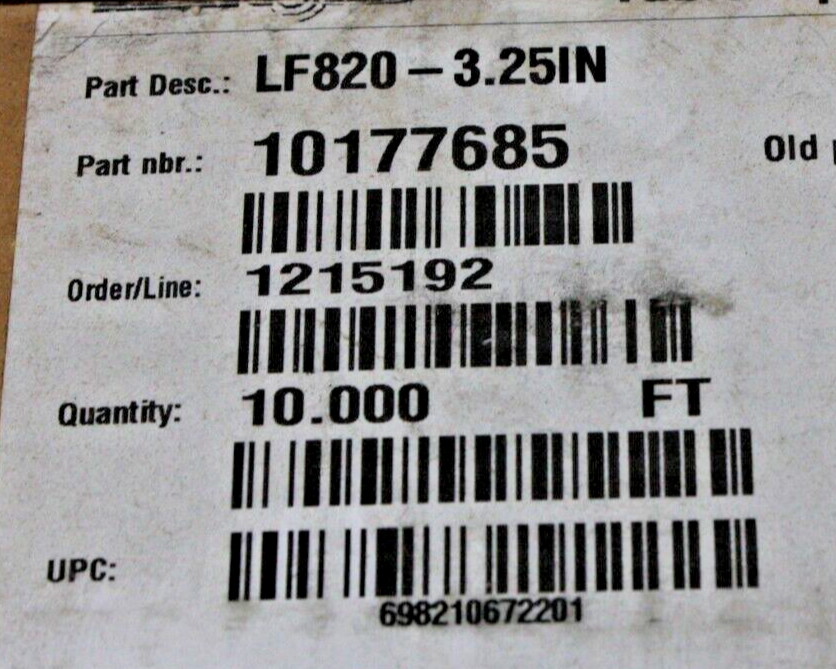 Rexnord LF820-3.25 Tabletop Straight Conveyer Chain BROWN 3.25"x 10ft ...