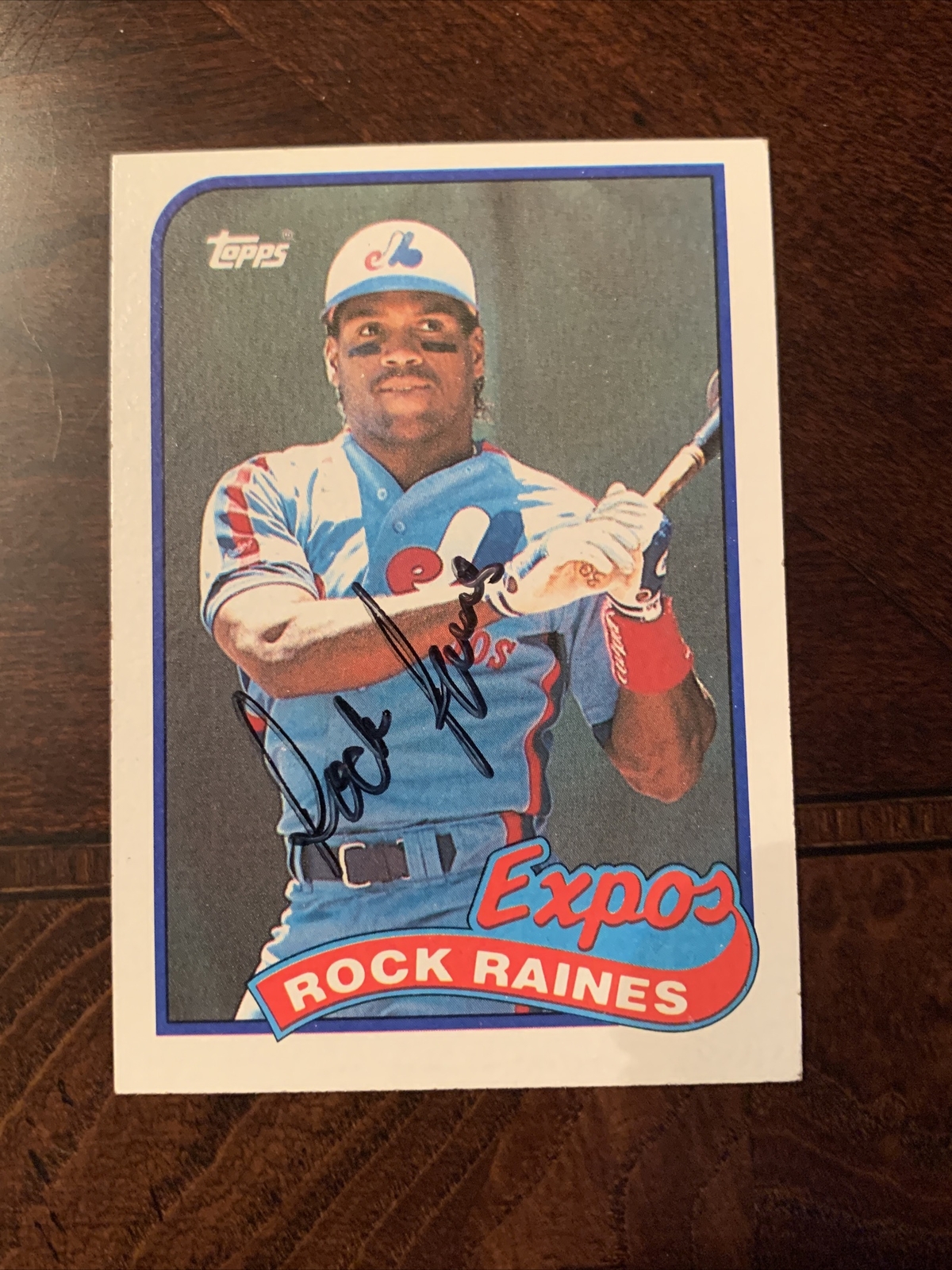 Tim Rock Raines Autographed Trading Baseball Card 1989 topps Montreal ...