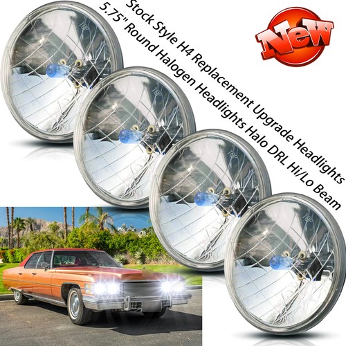 5.75" 5-3/4 inch Round Halogen Headlights Hi-Lo For Ford 500 1962-1974 ...