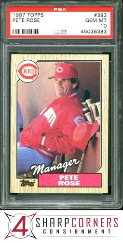 1987 TOPPS #393 PETE ROSE REDS MANAGER PSA 10 | eBay