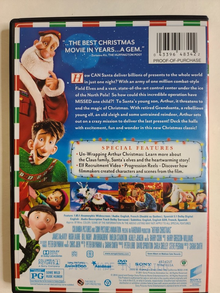 Arthur Christmas , New DVD ( Plastic Removed From Case ) | eBay