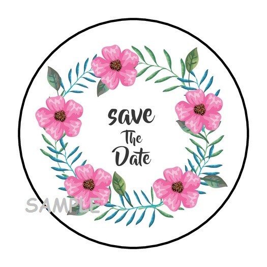 Save The Date Envelope Seal Sticker