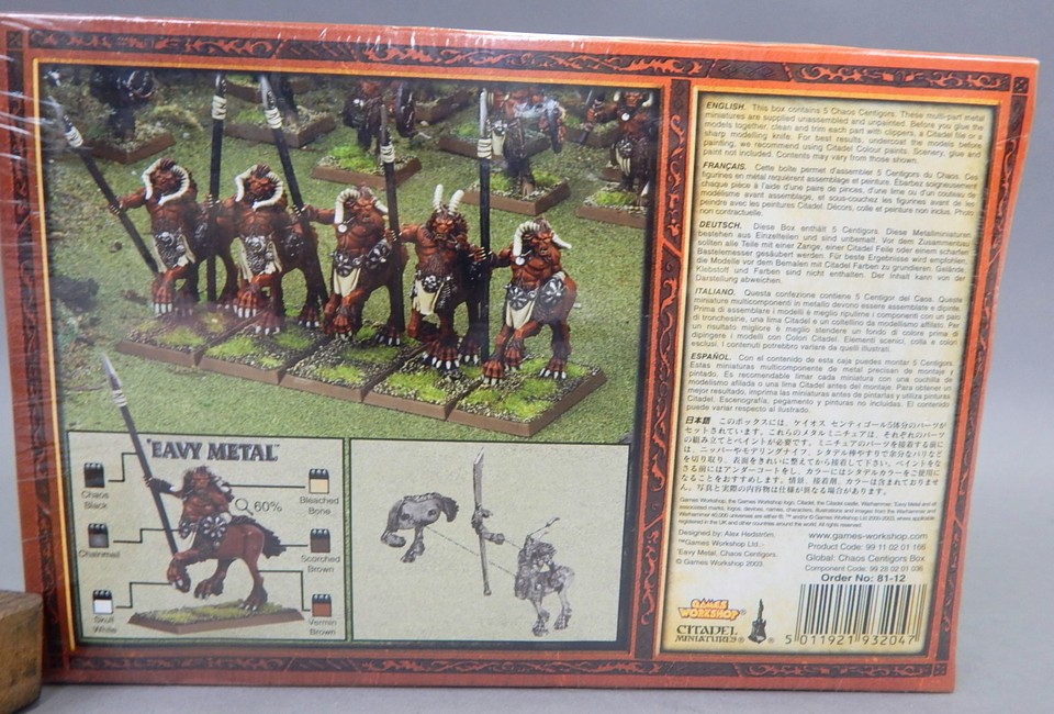 5pc Chaos Centigors 81-12 Box Set Warhammer WFB Eavy Metal Citadel 2003 ...