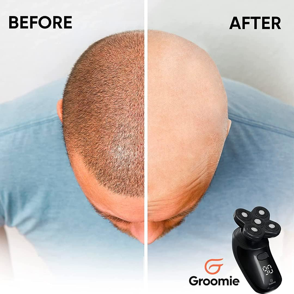 GROOMIE BaldiePro - Cordless Head Shavers for Bald Men - Comfort Head ...
