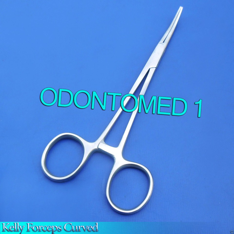 Surgical Kelly Locking Clamp Forceps Curved Artery Tooth Forceps ...