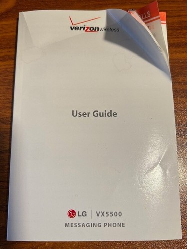 Verizon VX5500 Wireless User Guide Used Free Sheeping | eBay