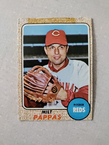 1968 Topps Baseball Milt Pappas . Cincinnati Reds #74 vg free shipping ...