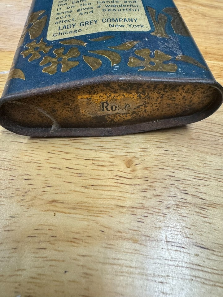 VINTAGE LADY GREY TALCUM POWDER COSMETIC TIN 1920'S Full Can | eBay