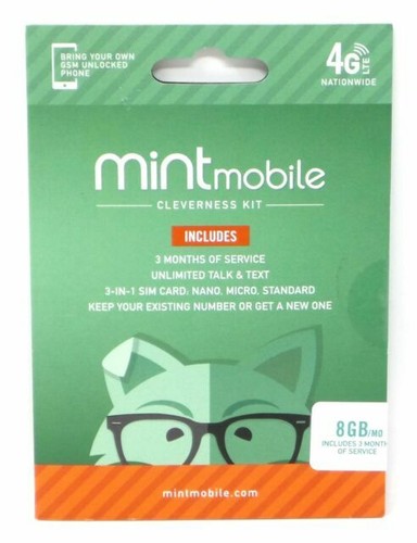 Mint Mobile 3 Month 15GB/mo Plan SIM Kit 853455004846 | eBay