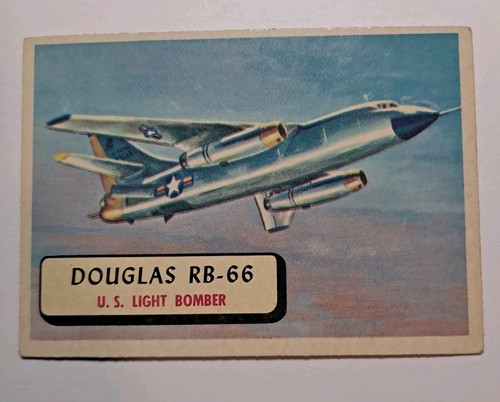1957 Topps RED BACK Planes Trading Card #57 DOUGLAS RB-66 US LIGHT ...
