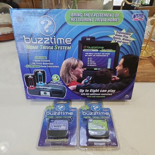 Vintage New Cadaco Buzztime Home Trivia System With Game Console + 2 ...