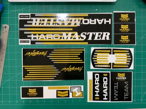 Haro master88 black and gold strip bmx sticker decals | eBay