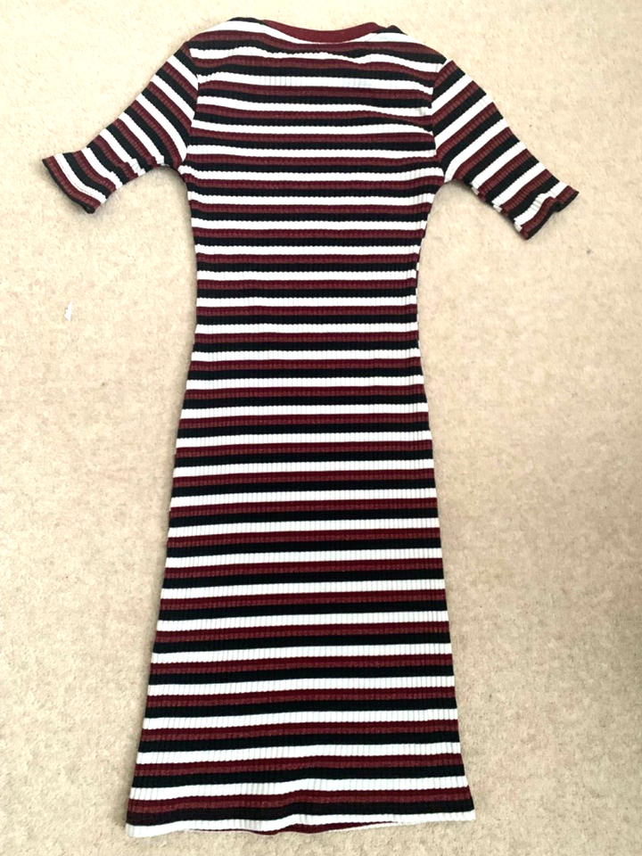 Primark Dress Size 6 Red Cream & Black Stripe Dress Primark Ladies ...