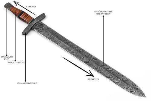 Legendary Viking Sword - Hand Forged with Damascus Steel for a True ...