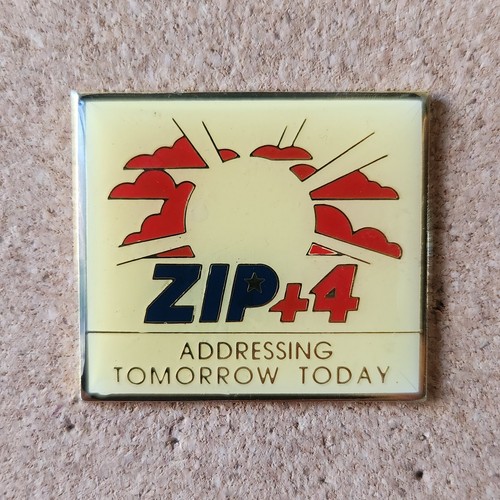 USPS Zip+4 Pin Post Office Zip Code Enamel Pinback Hat Lapel Logo ...