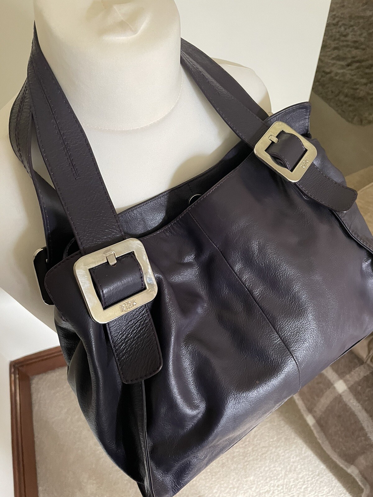 Ri2k Purple Leather Shoulder Bag | eBay UK
