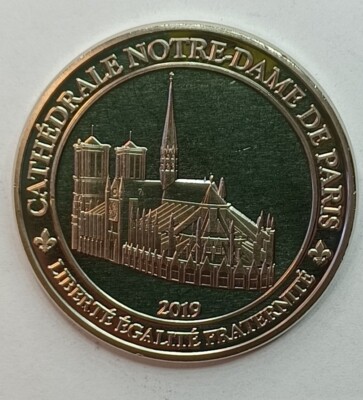 2019 Notre Dame Cathedral Rebuild 1.5" MEDAL Token Sealed in Original ...