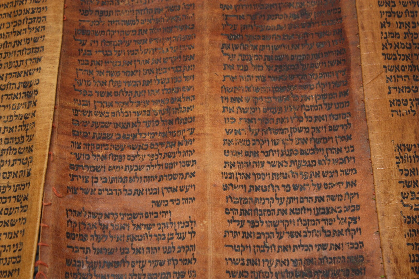 TORAH BIBLE VELLUM MANUSCRIPT COMPLETE Leviticus Scroll 400-500 YRS OLD ...
