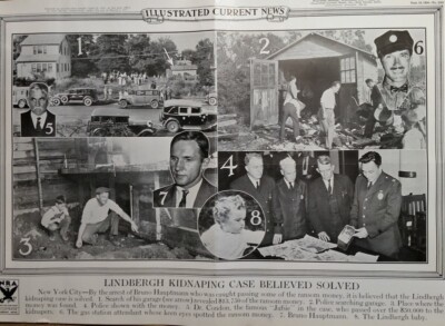 Sept 23, 1934 Illus News Poster Lindbergh Baby Kidnapping Case Believed ...