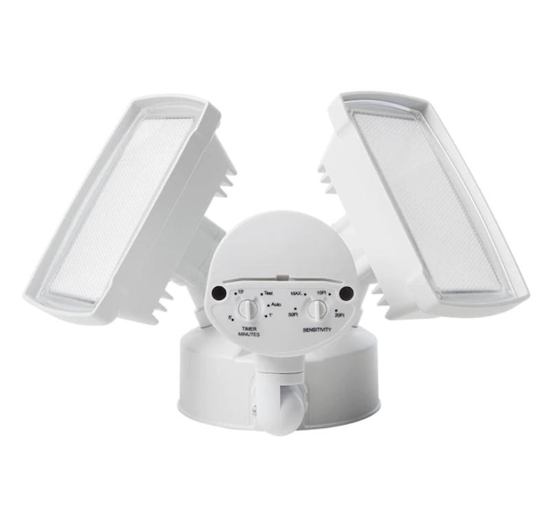 Good Earth Lighting 180-Degree 2138-Lumen White Hardwired LED Outdoor ...