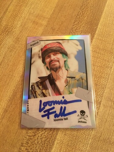 2022 ZEROCOOL JACKASS TRADING CARDS LOOMIS FALL LEGEND SILVER HOLO AUTO ...
