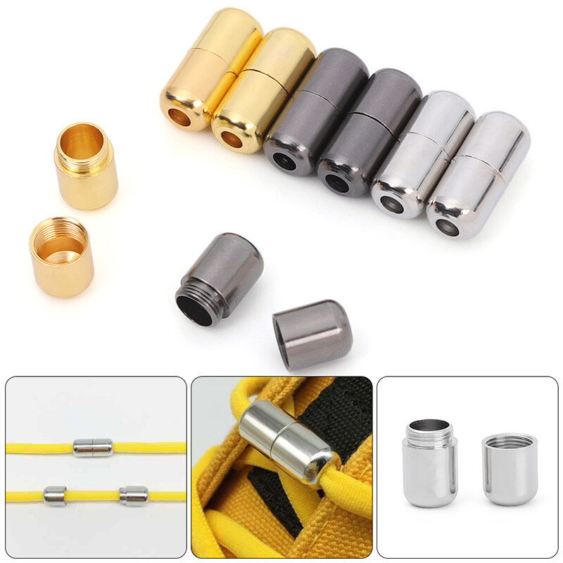 1Pair Metal Capsule Lazy Shoelaces Buckle Shoe Laces for Sneakers ...