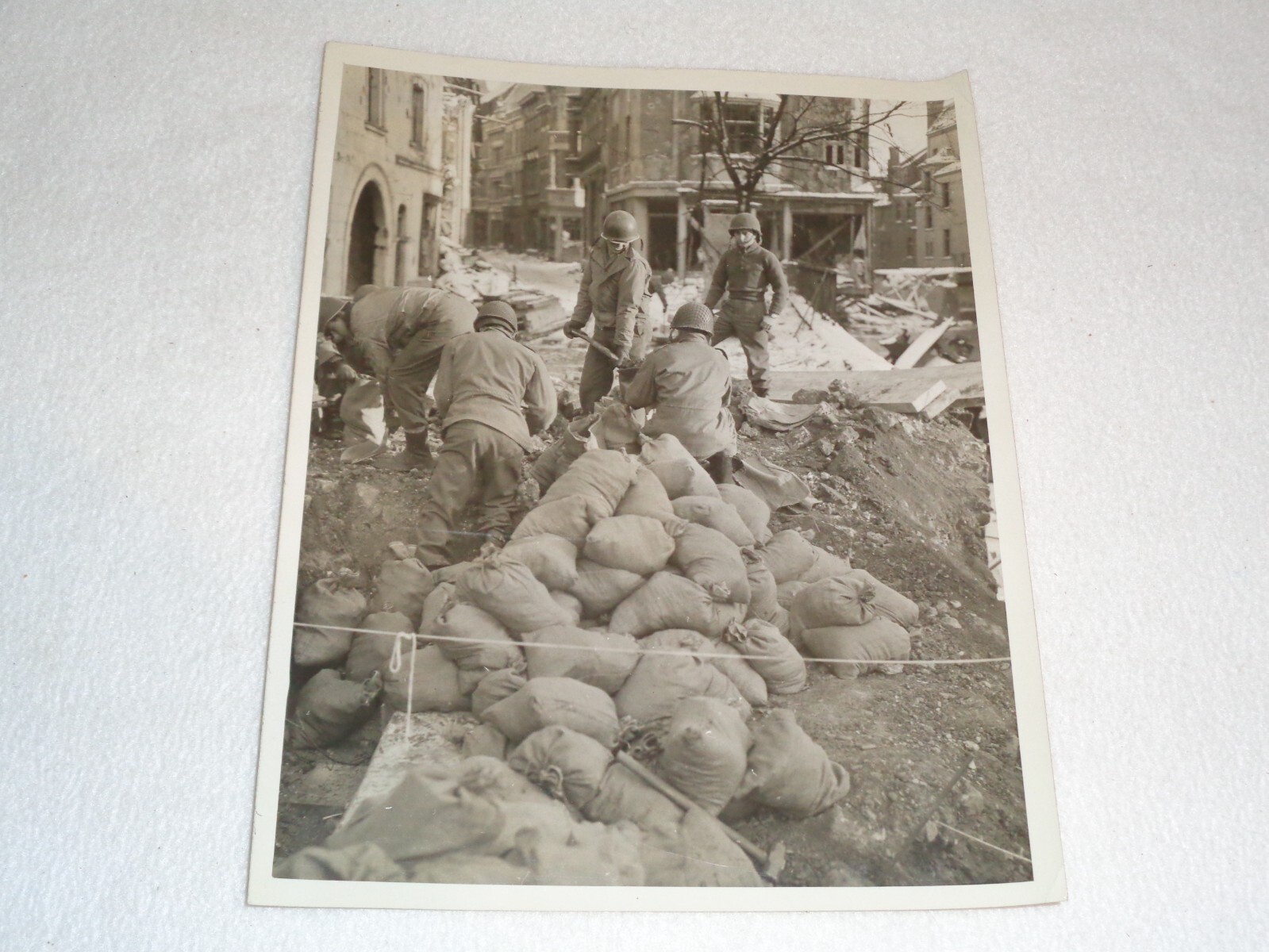 1945 U.S. Army Signal Corps Sandbags Bridge Eschweiler Germany Rare WW2 ...