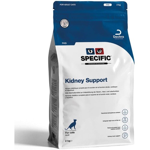 Dechra Specific Cat Food FKD Feline Kidney Support Dry Adult + Omega 3 ...
