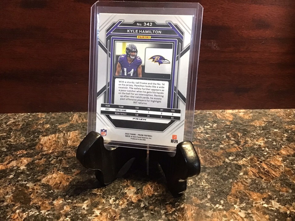 2022 Panini NFL Prizm Kyle Hamilton Green Prizm Rookie RC Baltimore ...