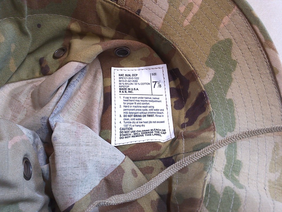 USGI OCP Scorpion Camo Hot Weather Ripstop Jungle Boonie Sun Hat Cap ...