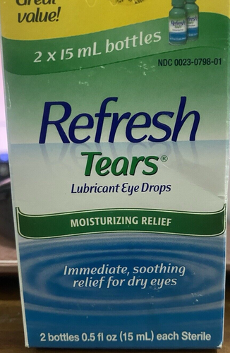 REFRESH TEARS LUBRICANT EYE DROPS -TWIN PACK 2 x 15ML BOTTLES 2025 | eBay