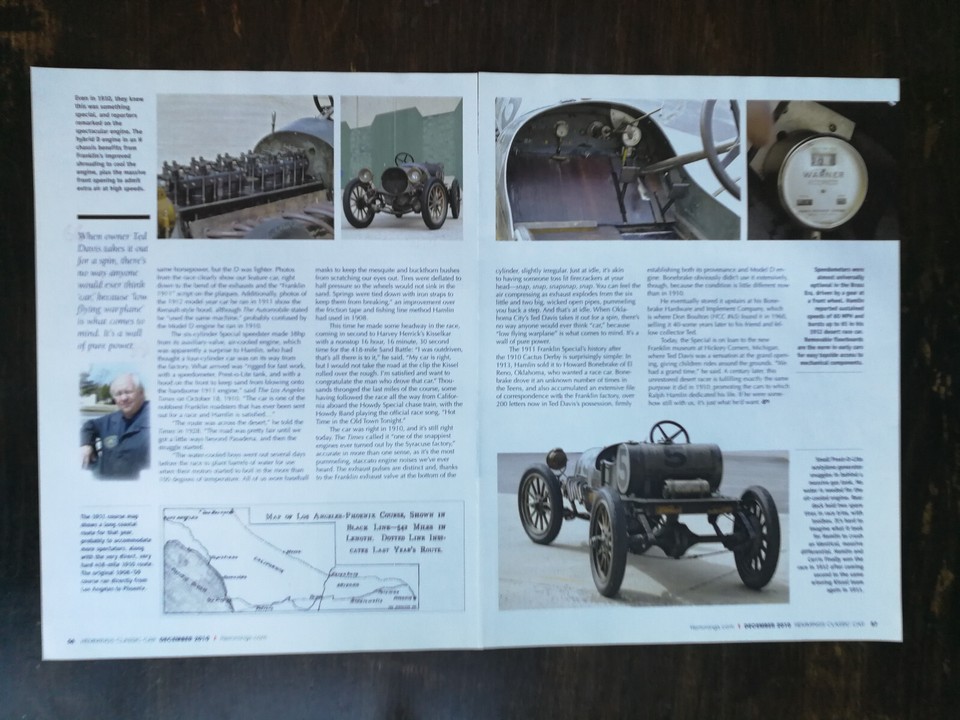 1911 Franklin Special Deset Racer 4-Page Original Article 1123 | eBay