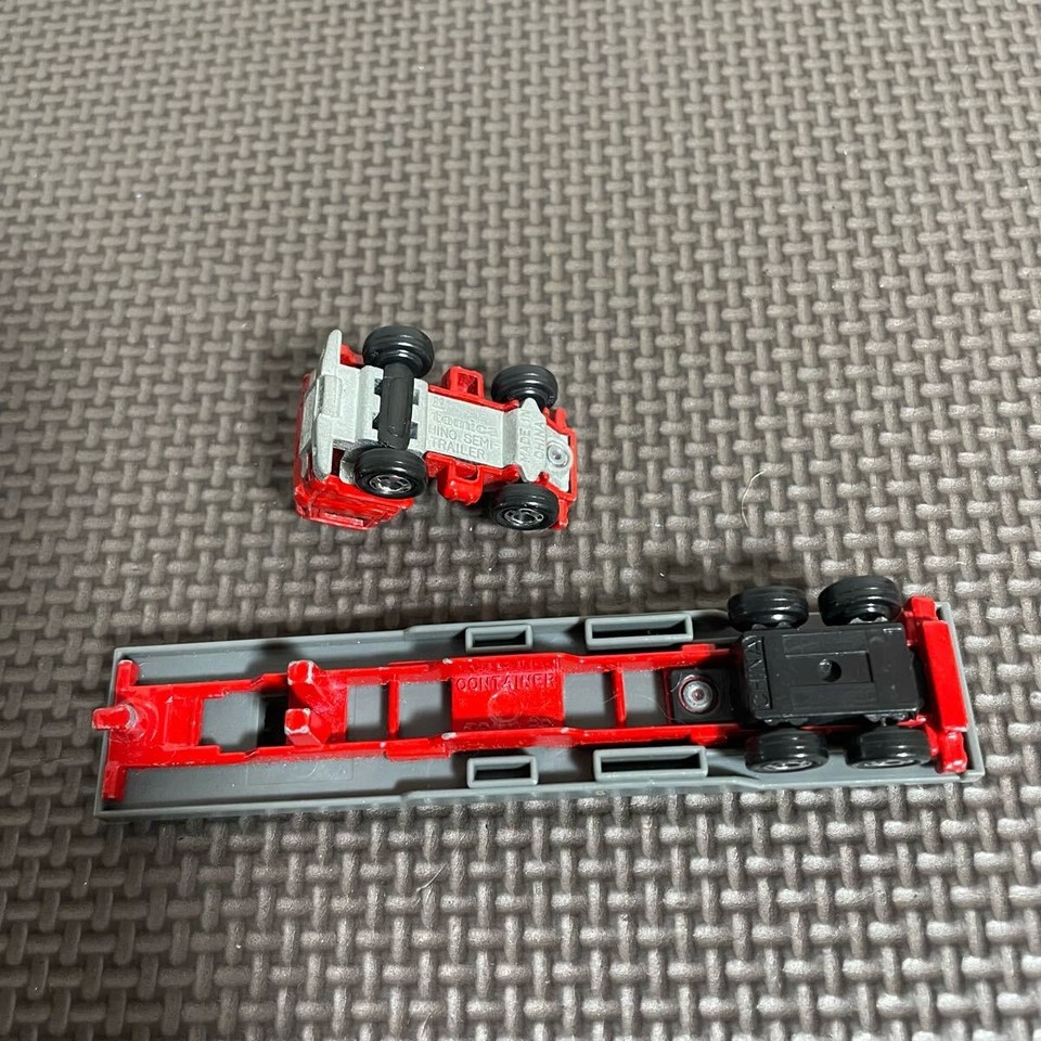 Mini Car Tomy Tomica Hino Semi Trailer Truck Towing ② | eBay