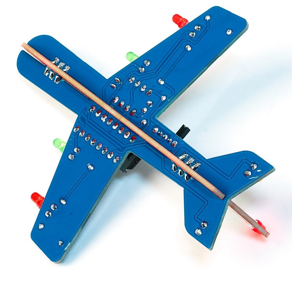 DIY Electronic Kit Small Airplane CD4017 Lamp Welding Practice5697 ...