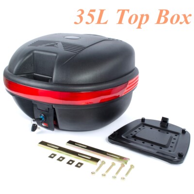 35L Motorcycle Motorbike Bike Scooter Top Box Topbox Back Rear Luggage ...