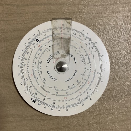 Vintage Concise Collectible Circular Slide Rule With case Japan | eBay