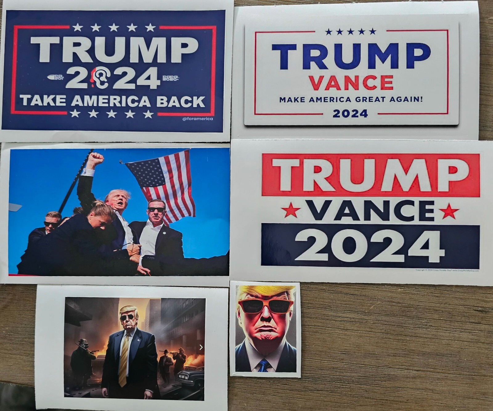 2024 Trump Rally, Bloody ear, Vance, Gangster Trump. Vinyl, Decal ...