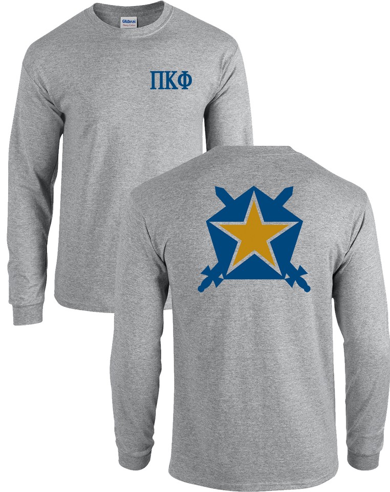 Pi Kappa Phi Fraternity Star Shield Long Sleeve Shirt Pi Kapp - MORE ...