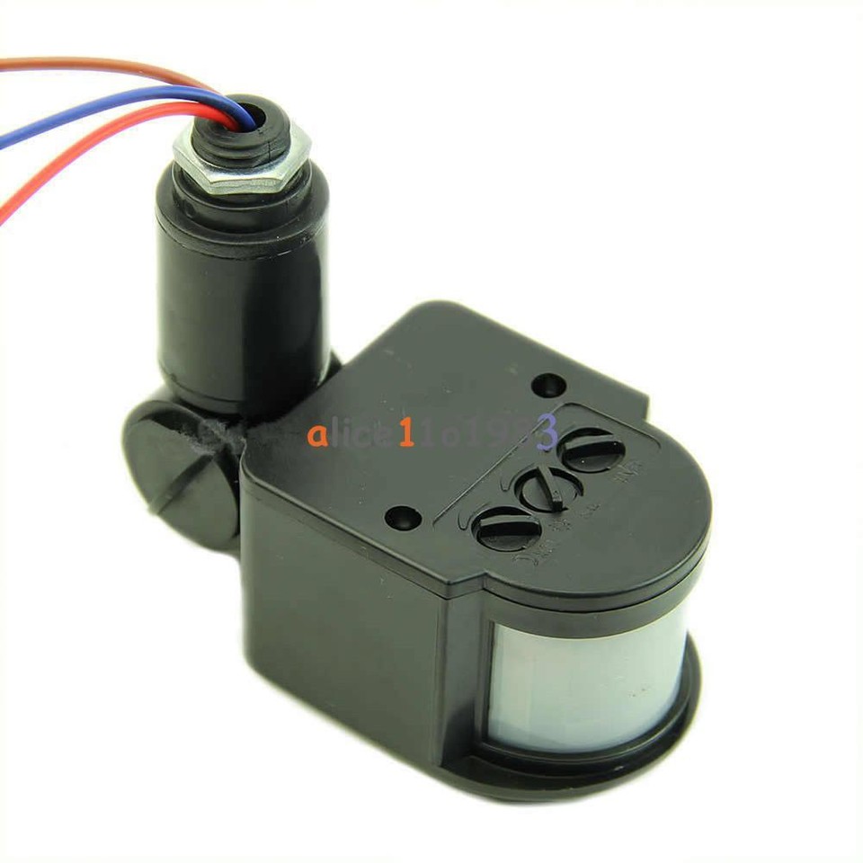 DC 12V 12M Security Infrared PIR Motion Sensor Detector Wall LED Light ...