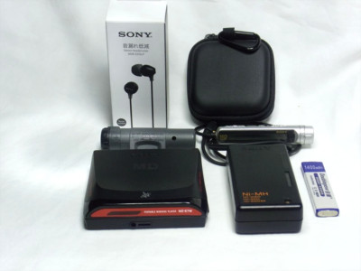 SONY MD WALKMAN MZ-E7W Black MiniDisc Player Japan Rare item | eBay