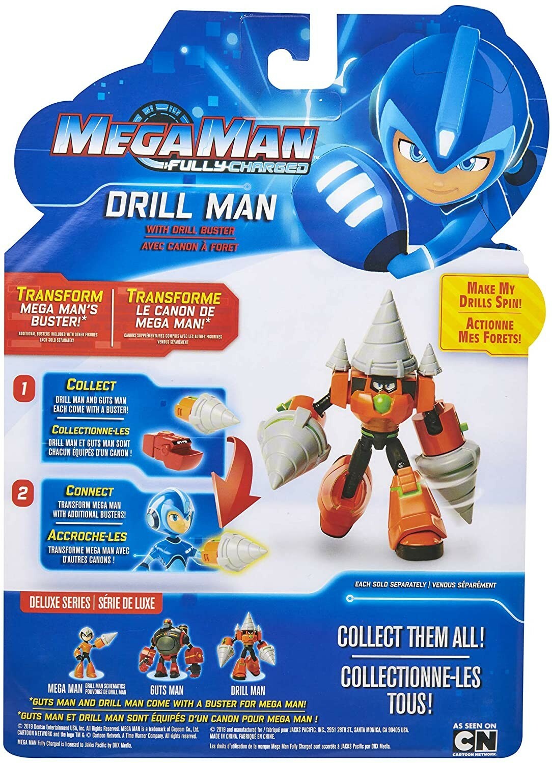 SET of 4 Mega Man Figures: Air Man, Guts Man, Ice Man & Drill Man - NEW ...