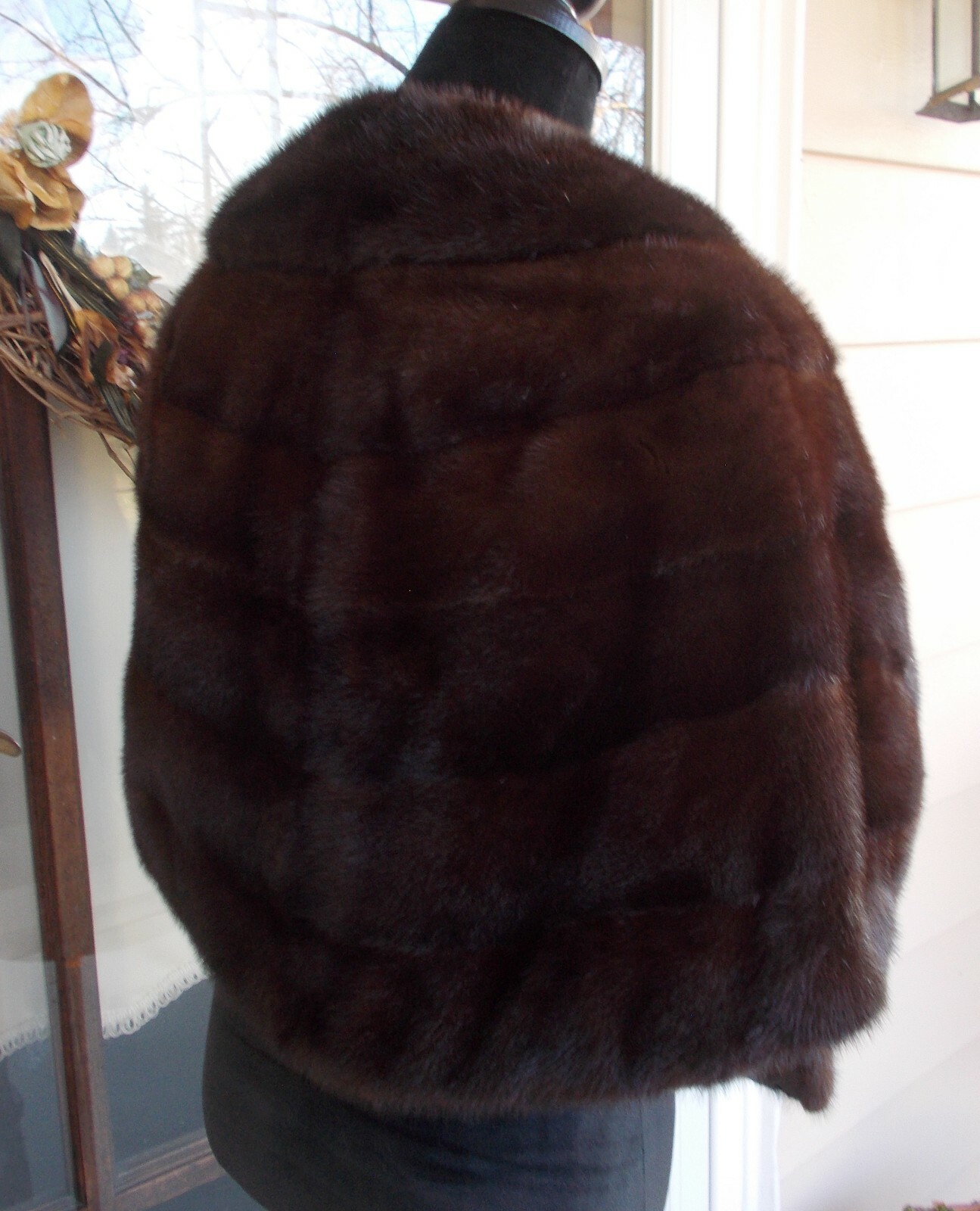 Vintage Dark Brown Mahogany Mink Fur Stole Cape ML Beautiful | eBay