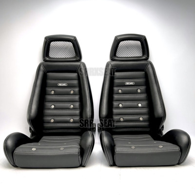 Authentic Recaro LXB Black Retro Ambala Leather Seat | Cloth | Racing ...