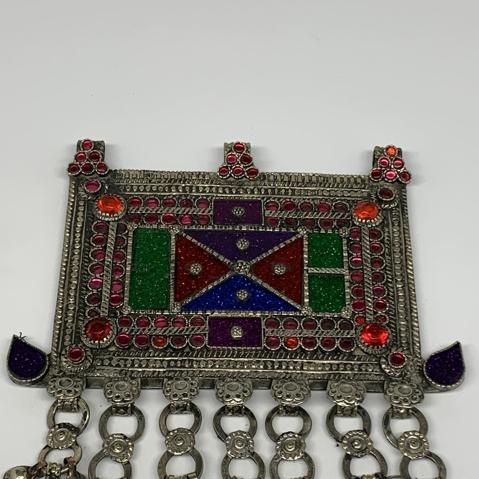 181.1g, 6"x5.4", Kuchi Pendant Large Ethnic Tribal Gypsy, ATS ...