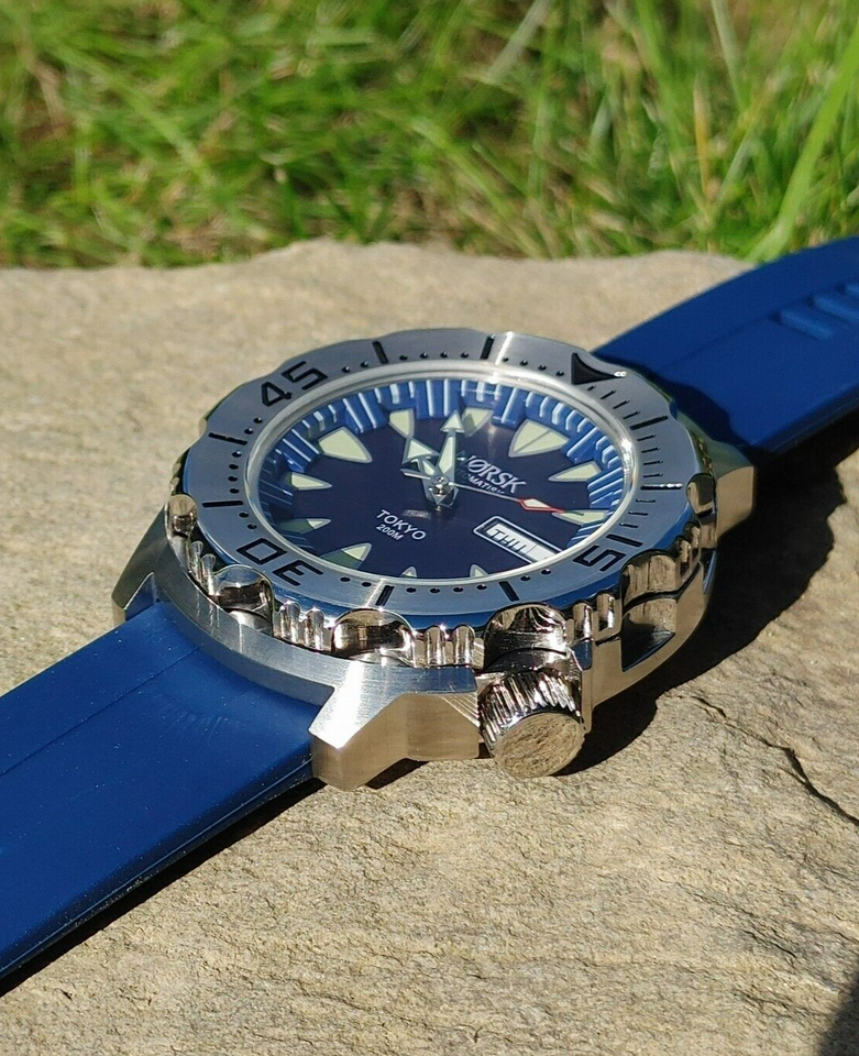 Automatic Sea Monster Watch, Norsk, Diver, Seiko NH36a movement Tokyo ...