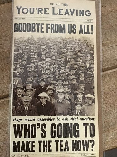 Oh no your leaving card goodbye from us all | eBay UK
