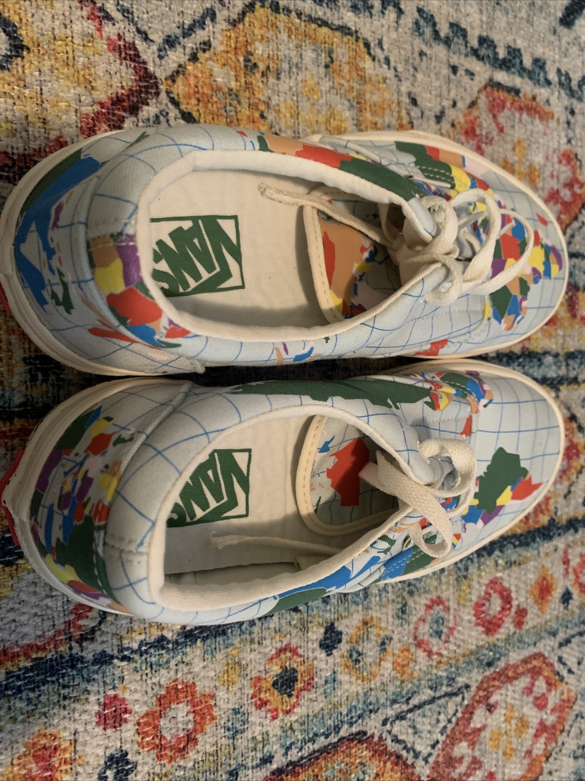 Vans World Map Save The Earth Very Cool Womens Size … - Gem
